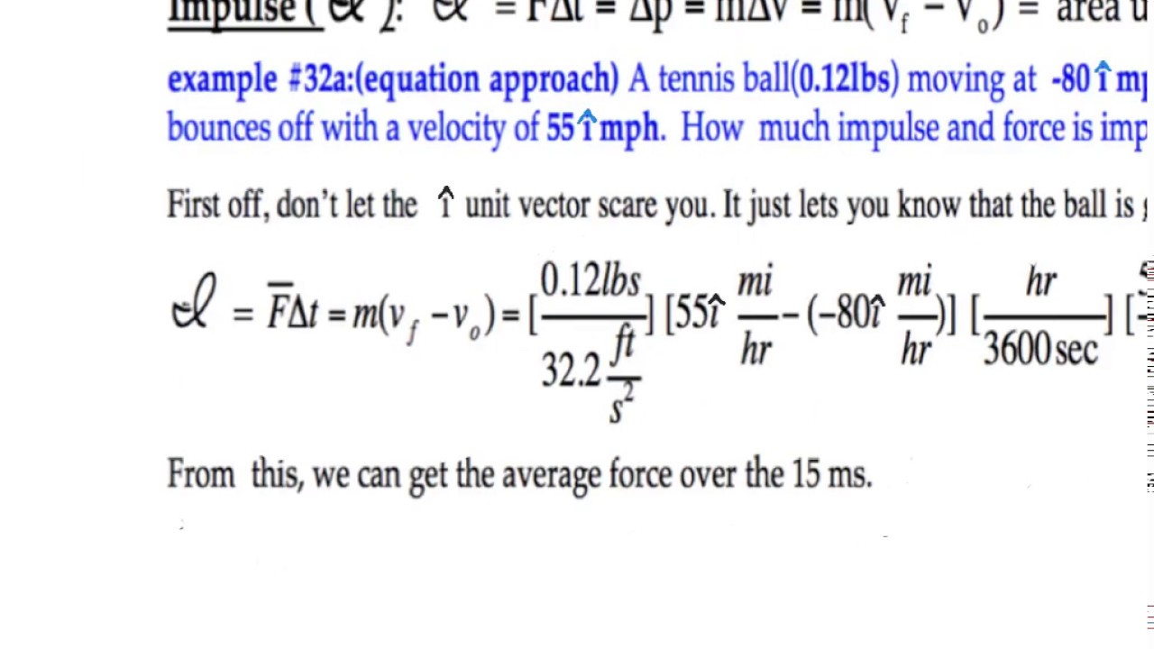 Askey Physics -- PhySUM20 — Impulse and Average Force - YouTube