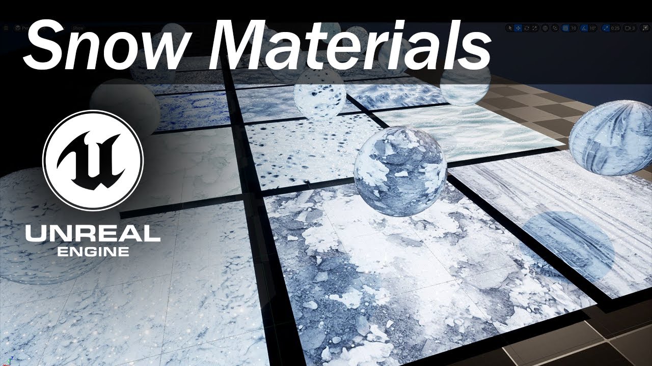 unreal Snow Material 15 Seamless - YouTube