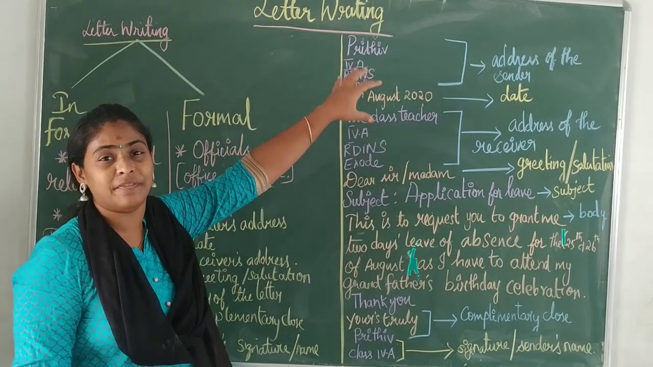 Grade 4 /English/ CREATIVE WRITING/FORMAL LETTER - YouTube