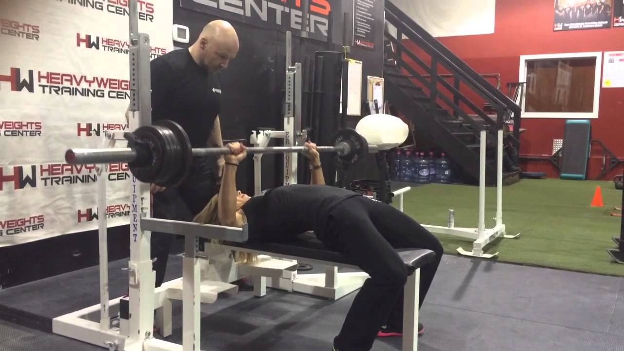 Nancy Bench Press 120 lbs - YouTube