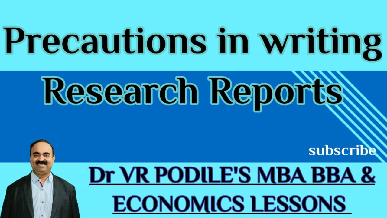 Precautions in Writing Research Reports - YouTube