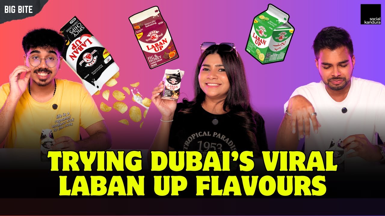 Trying Dubai's Viral Laban Up Flavours | The Big Bite | Social Kandura ...
