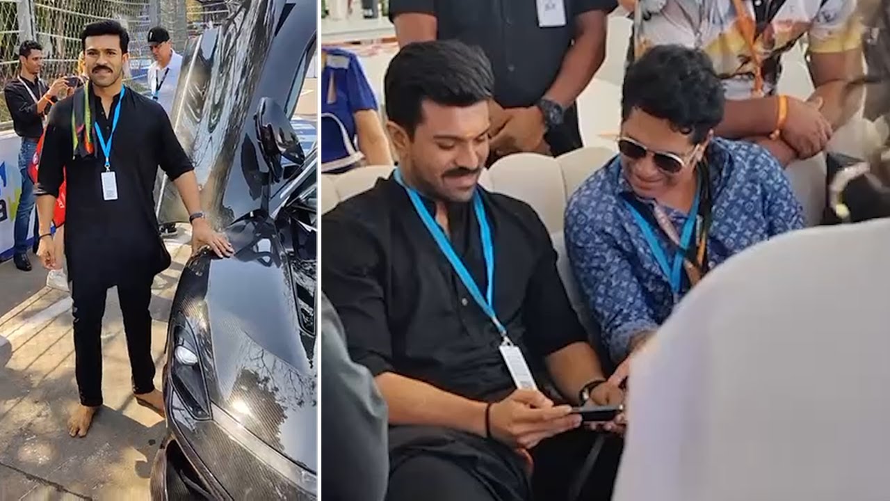 Ram Charan & Sachin Tendulkar Visuals @ Formula E Race @ Hyderabad ...