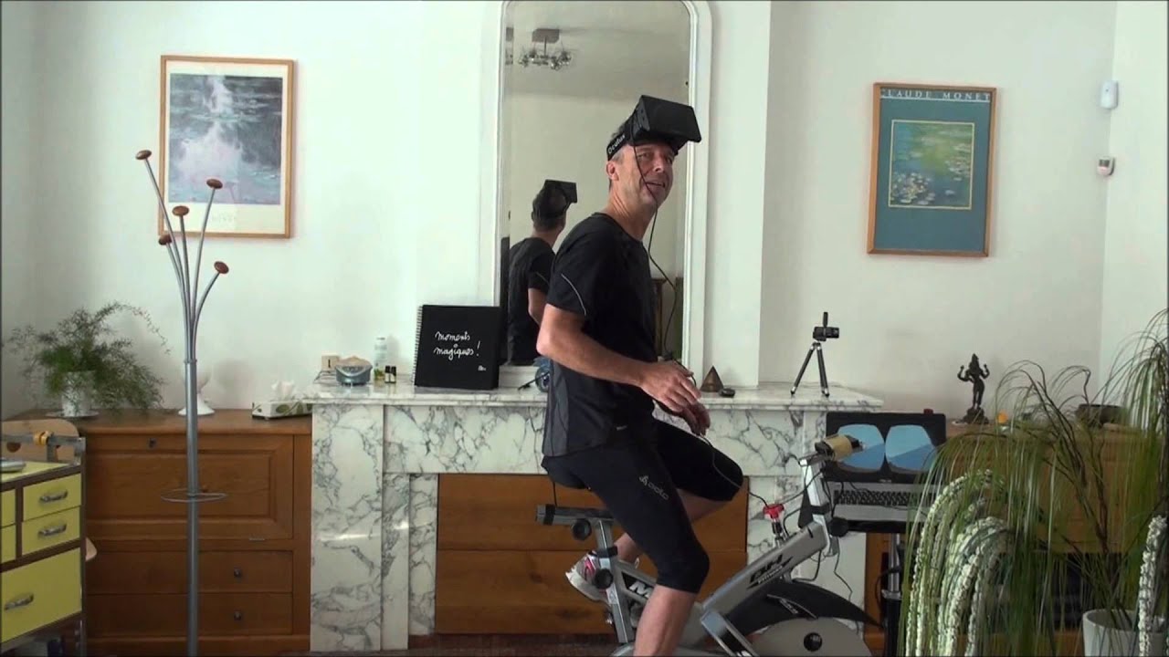 Cycling training with oculus rift & kinect - YouTube