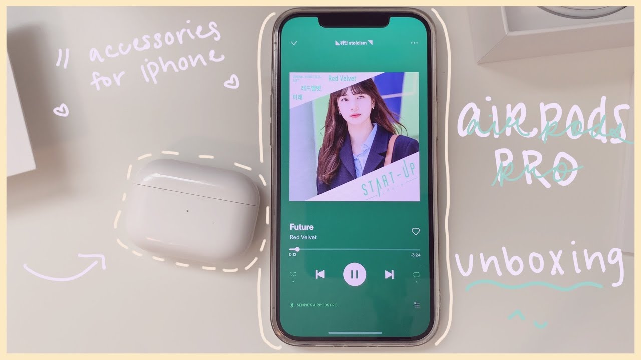 Apple Airpods Pro Unboxing + iPhone Accessories [aesthetic & satisfying ...