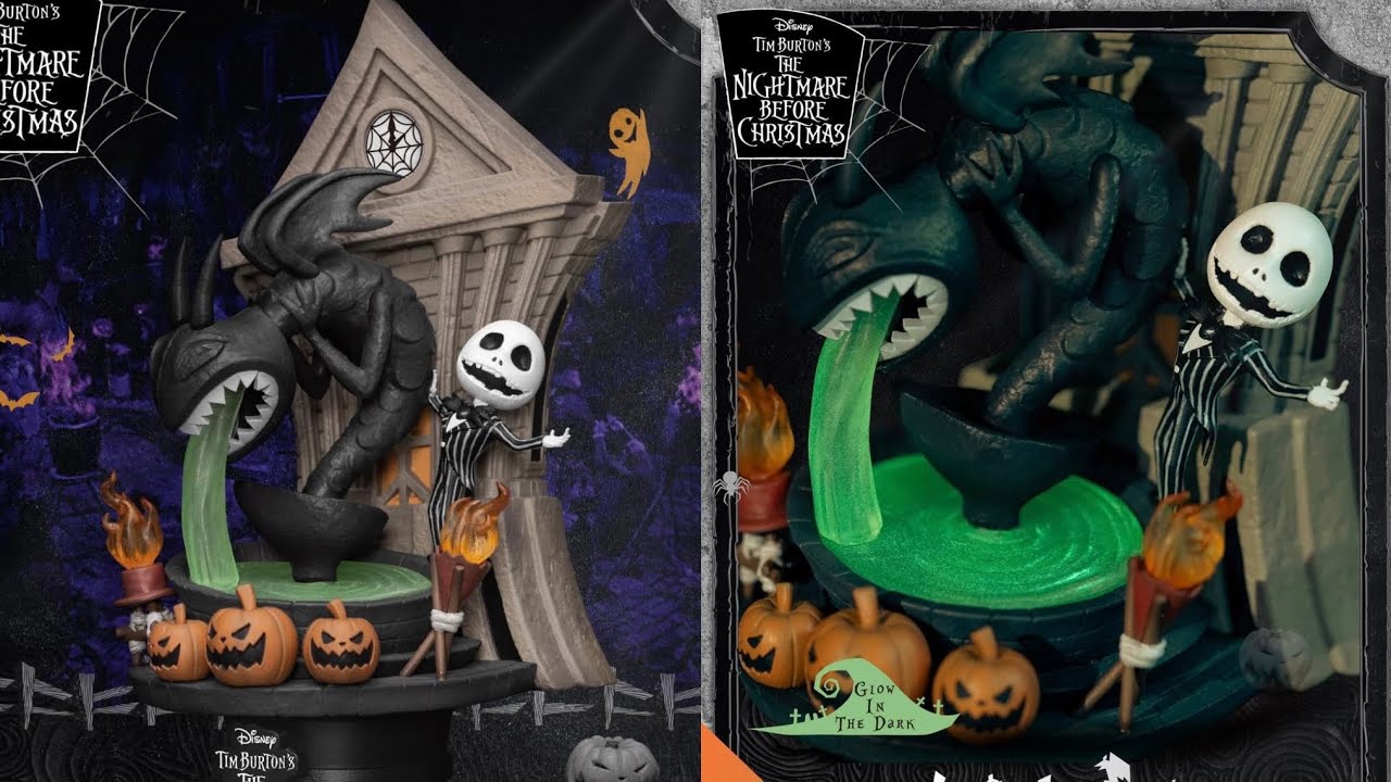 New nightmare before Christmas jack Skellington in fountain diorama ...