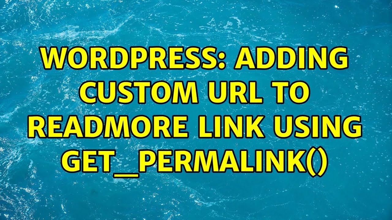 Wordpress: Adding custom url to readmore link using get_permalink ...