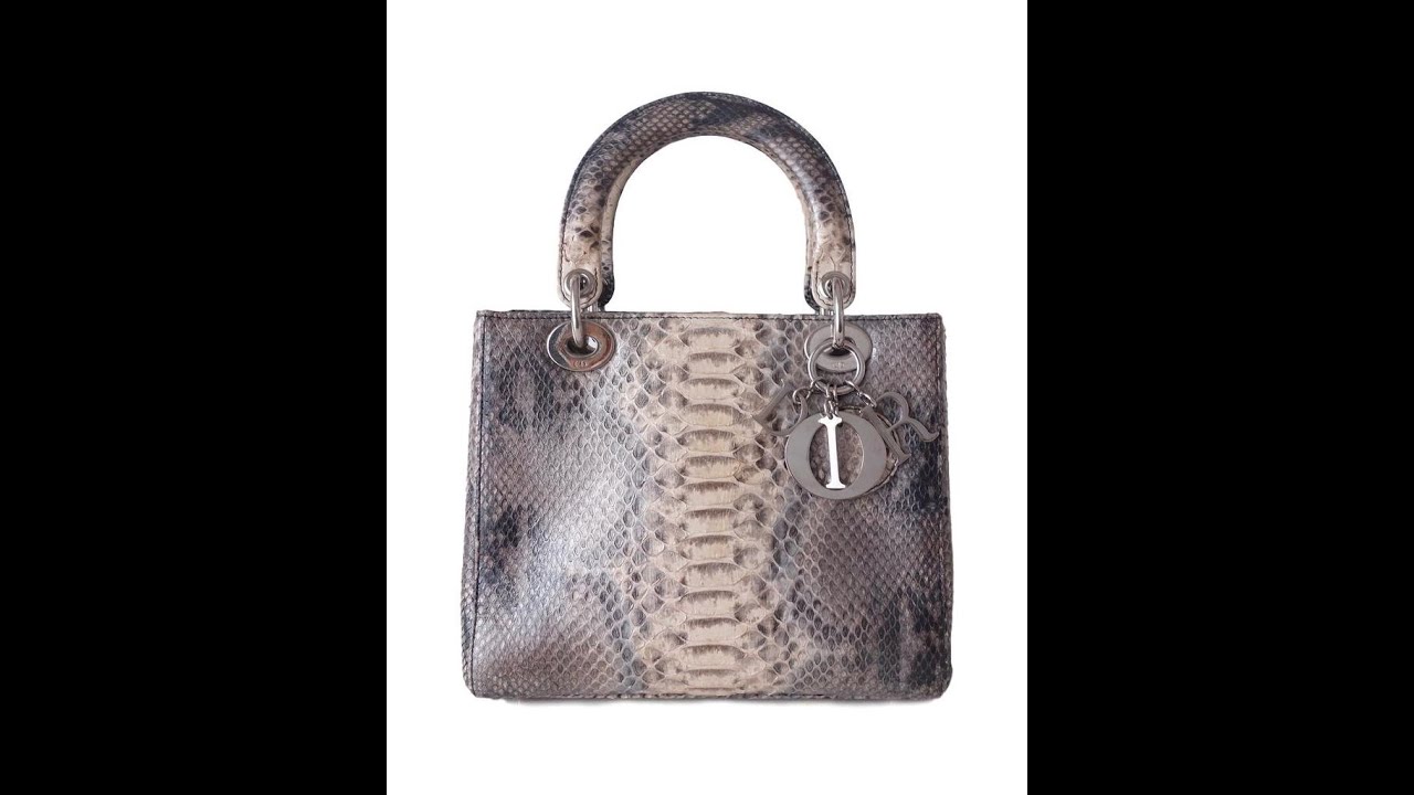 Lady Dior Medium Python Handbag - YouTube