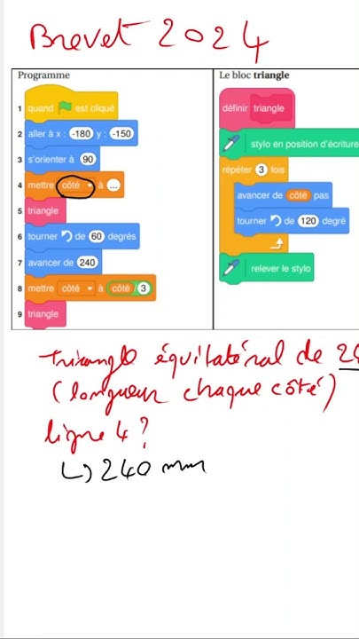 Brevet : Compléter un programme - Scratch (2b) - YouTube