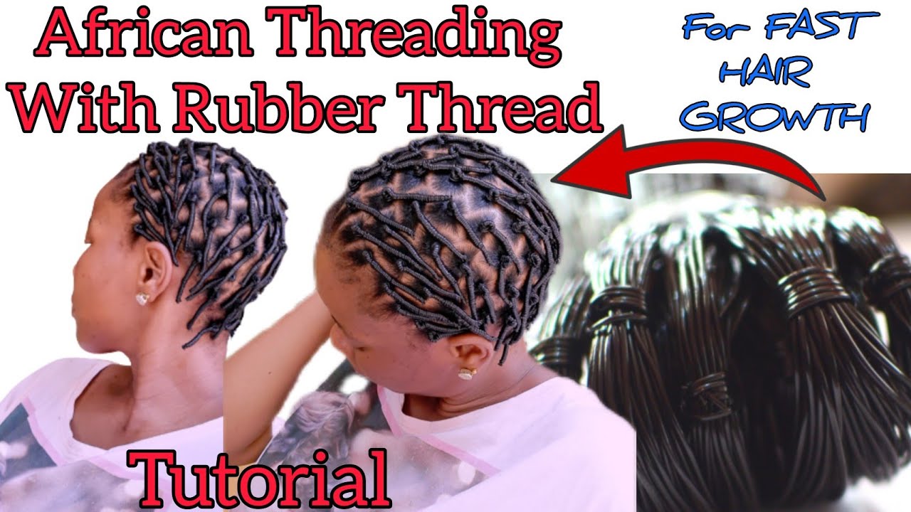 How To Do African Threading With Rubber Thread / African Threading On ...