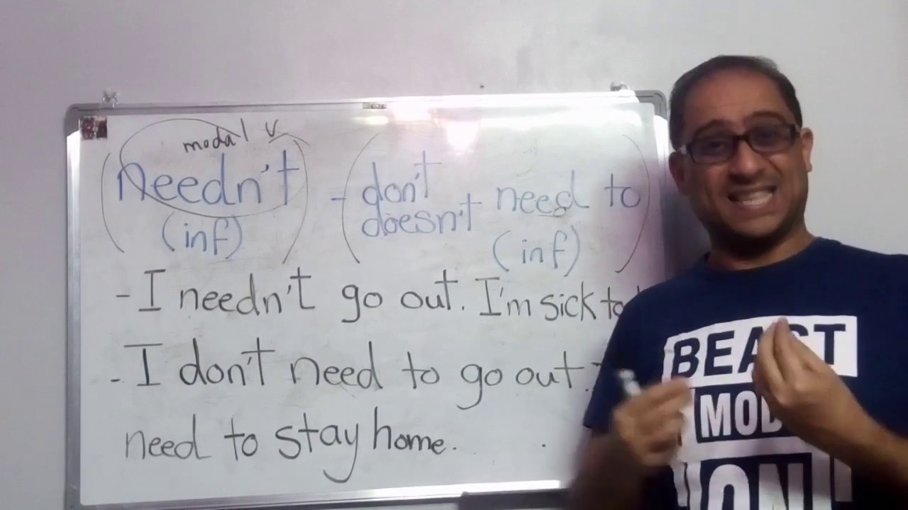 شرح needn't and don't need to - YouTube