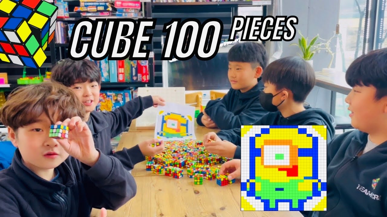 Minions CUBE 100 pieces 😱CUBE pixel art Mosaics - YouTube