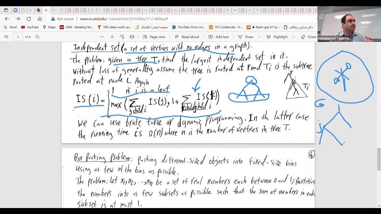 Lesson 21: Introduction to Algorithms by Mohammad Hajiaghayi: Memoization & Approximation ...