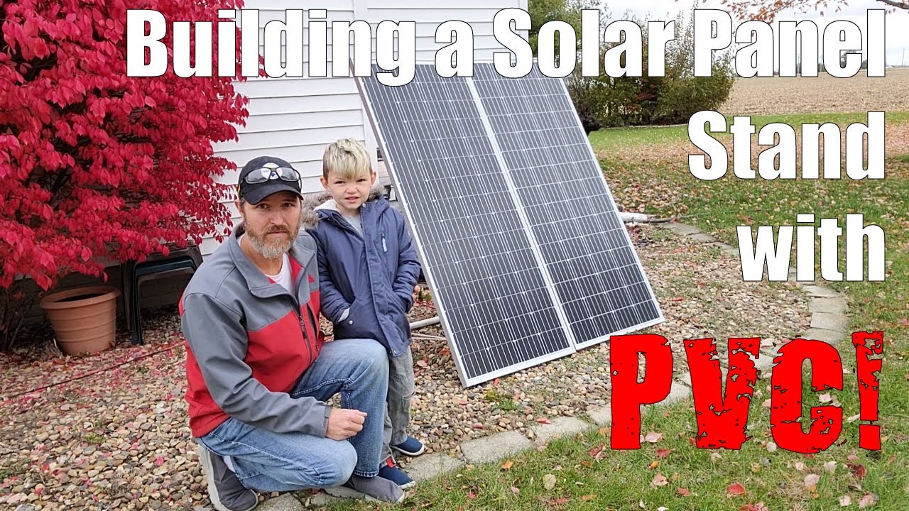 How to build a PVC stand for a 200w solar panel. - YouTube