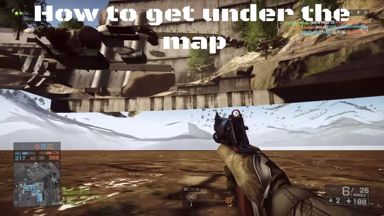 Battlefield 4 how to get under the map in lancang dam - YouTube
