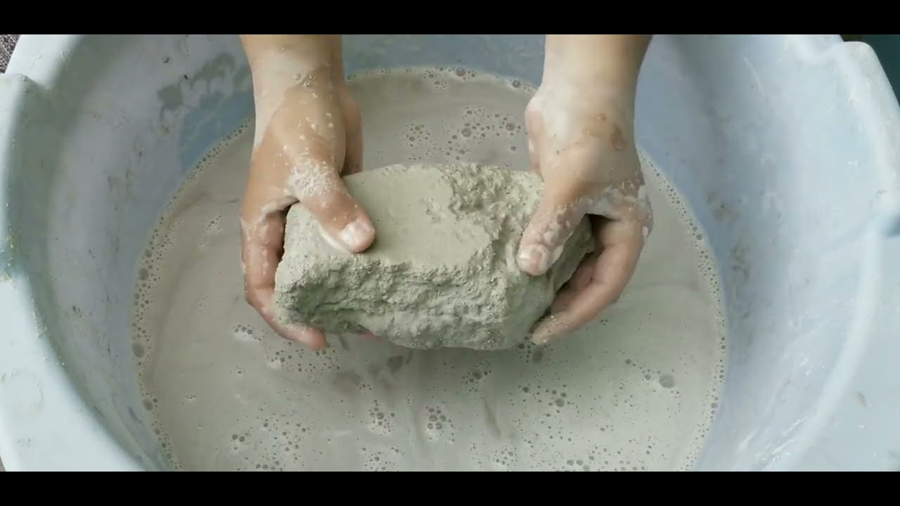 White Sand Cement Damp Crumbling Of Broken Shapes Water Crumbling - YouTube