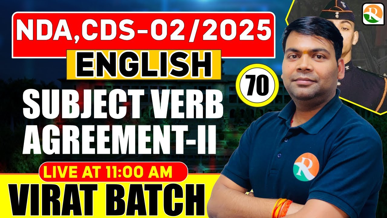 VIRAT Batch / Subject Verb Agreement / English for NDA / English ...