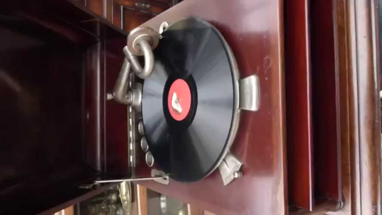 FUNCIONAMIENTO DE GRAMOFONO ANTIGUO - YouTube