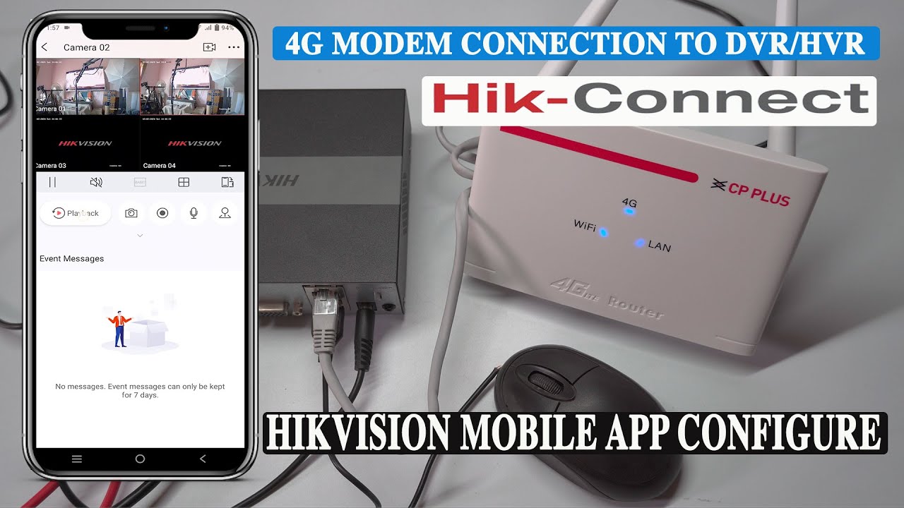 Hikvision DVR/HVR platform access mobile app configure using cpplus 4G ...