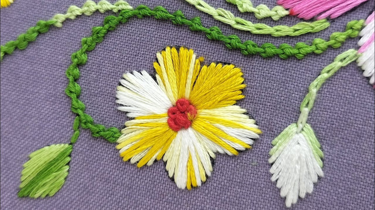 Satin stitch - French stitch - How to quick video tutorial - Hand ...