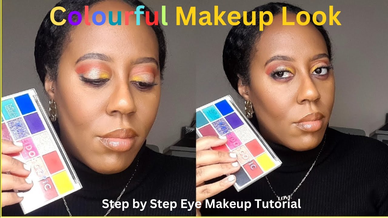 Colourful Eye Makeup Tutorial | How to Blend Bold Eyeshadows | Step-by ...