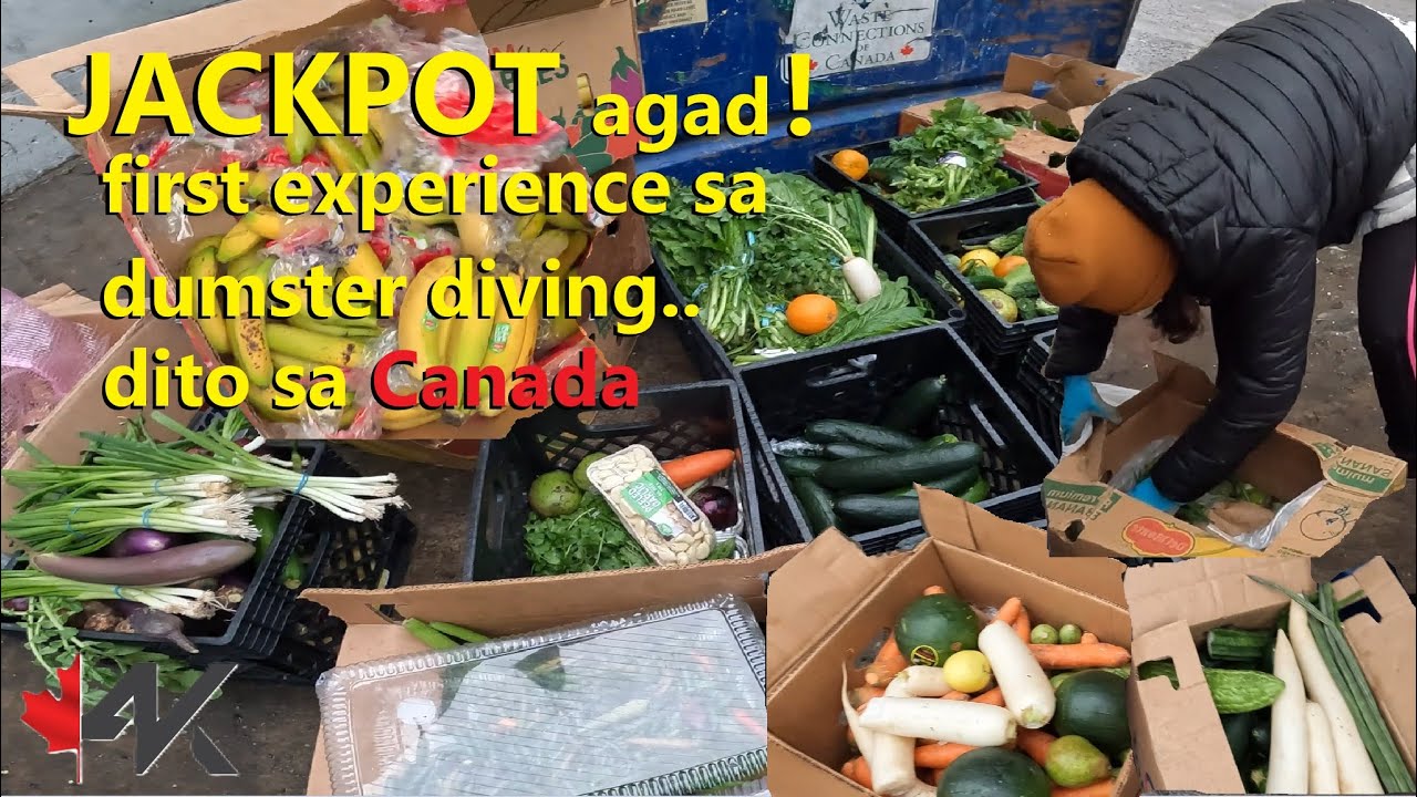 DUMPSTER DIVING /Jackpot ang daming mga gulay at prutas / First time ma-experience / LIFE IN ...