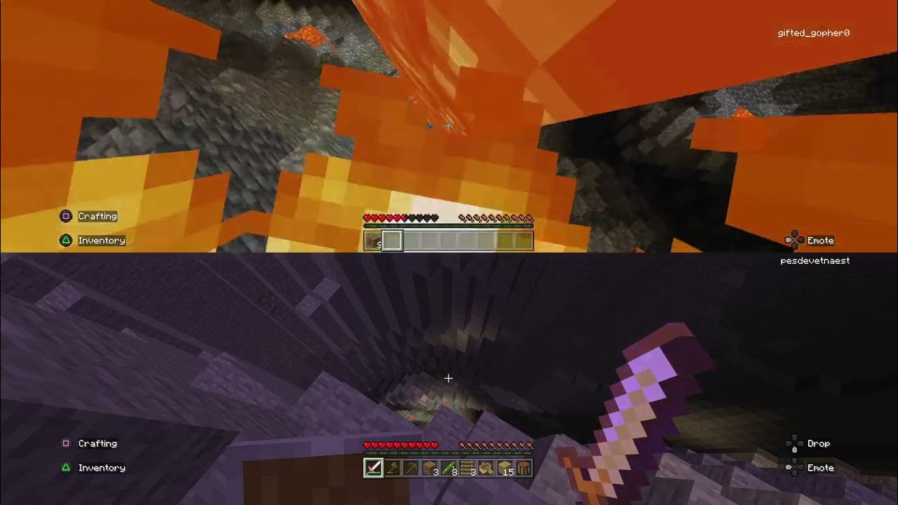 Insane Bedrock Minecraft Split Screen Clutch... - YouTube