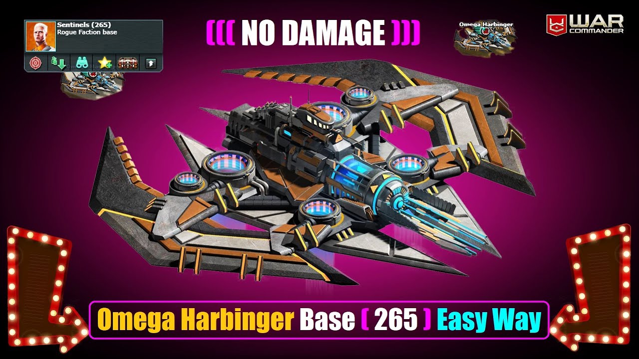 War Commander | Omega Harbinger Base ( 265 ) | Easy Way | No Damage ...