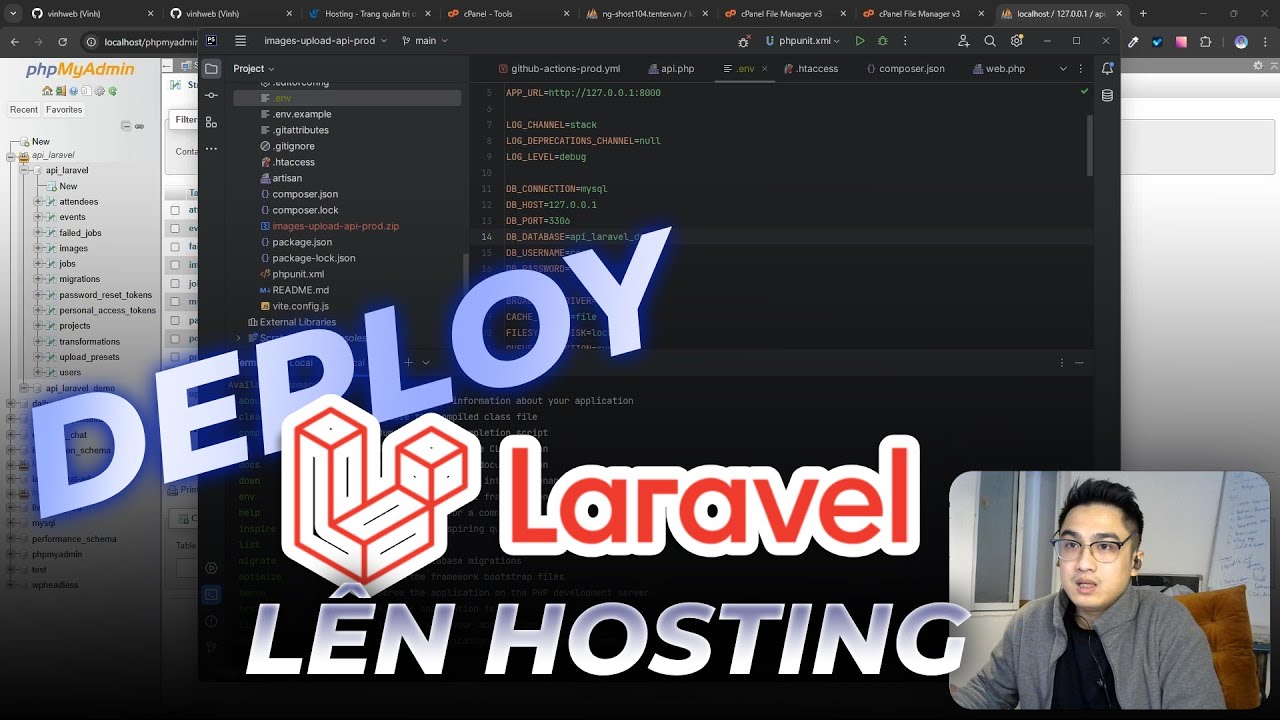 hướng dẫn deploy code Laravel lên hosting nhanh chóng - YouTube