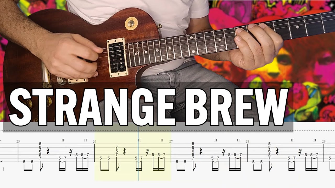 Strange Brew Cream Guitar Tab Cover Lesson Tutorial - YouTube