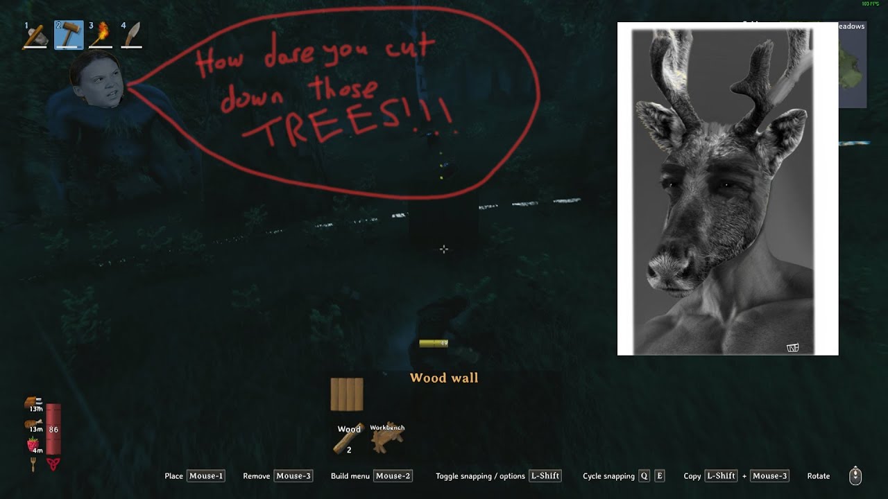 Attack of Greta Troll Berg and the Sigma Deer - Valheim Episode 2 - YouTube