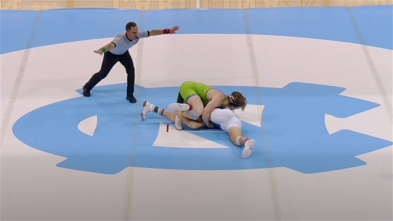 197lbs Zane Lanham (LIFE) fall Max Shaw (UNC) - YouTube