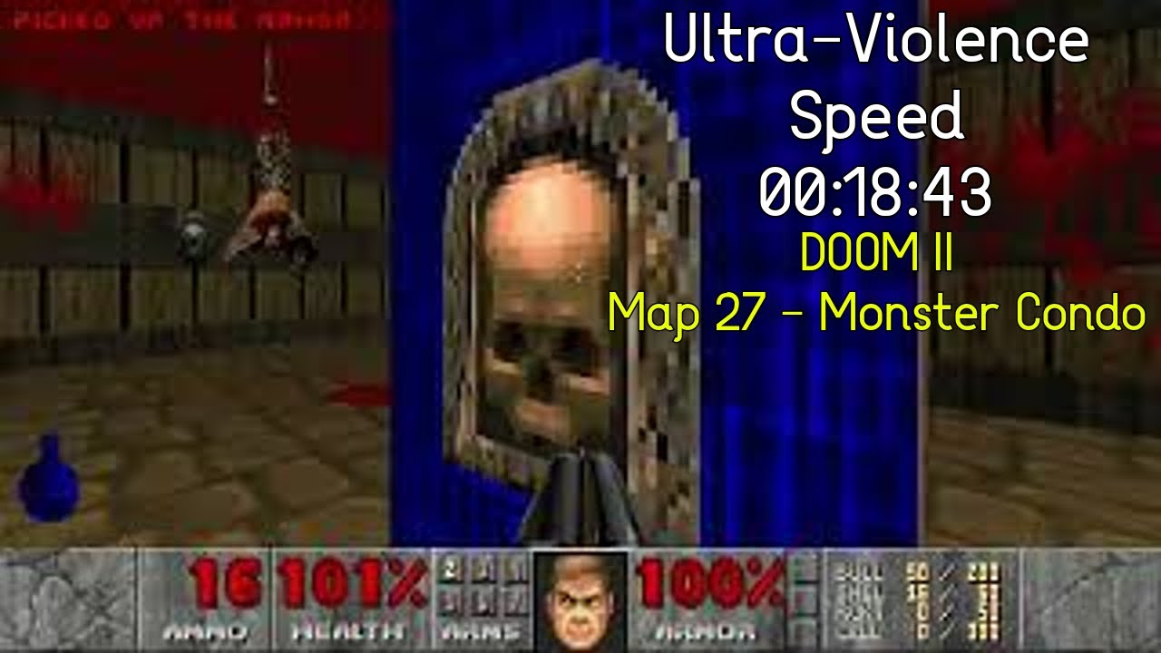 DOOM II: Map: 27: "Monster Condo" UV-Speed 00:18:43 - YouTube