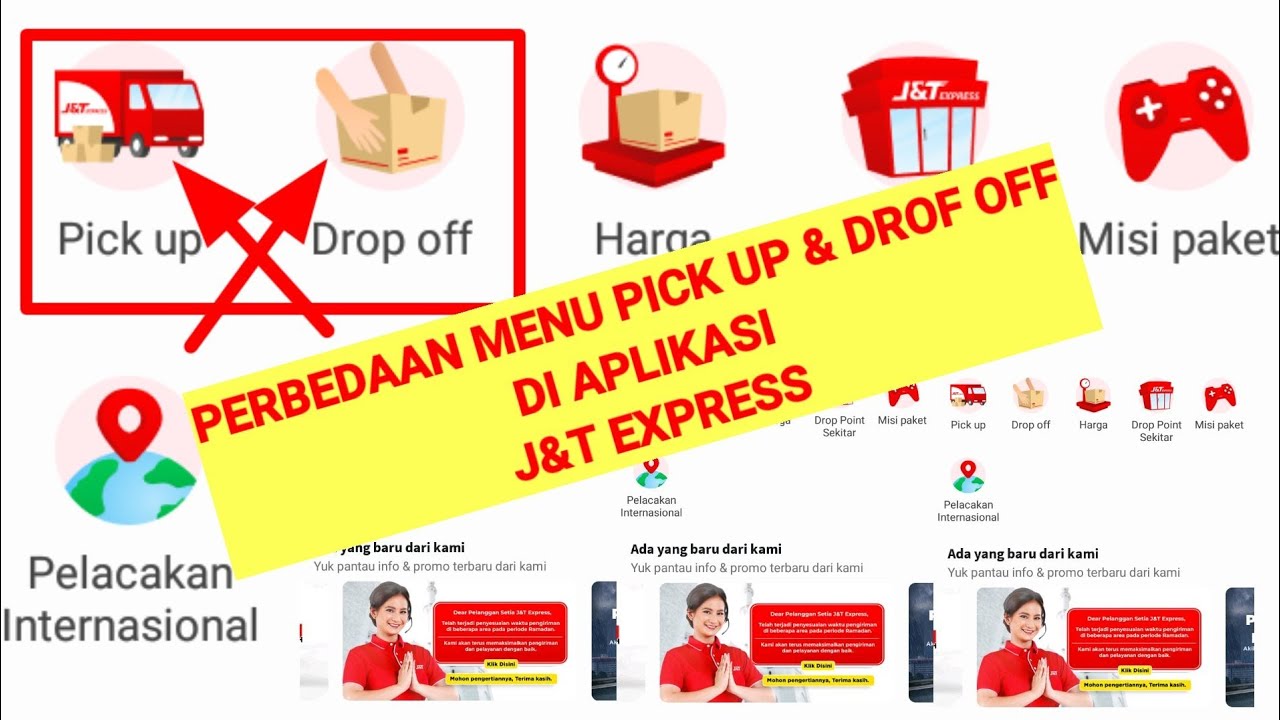 PERBEDAAN MENU PICK UP DAN DROP OFF DI APLIKASI J&TEXPRESS - YouTube