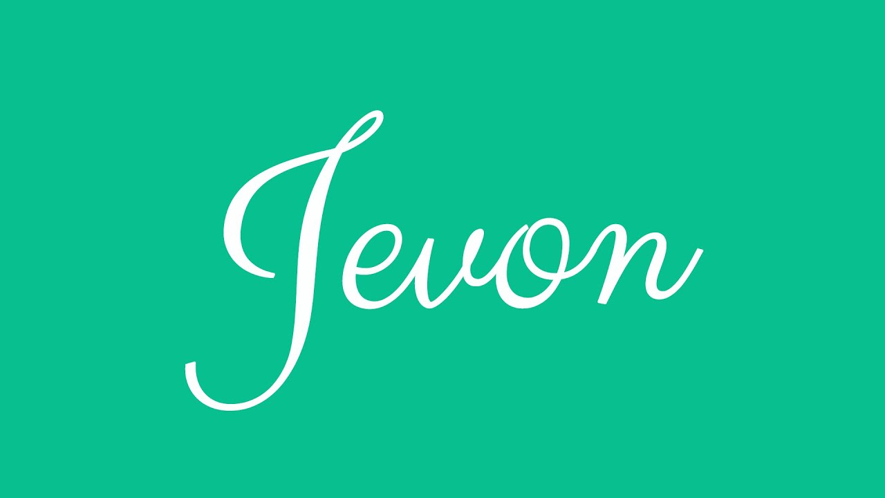 Learn how to Sign the Name Jevon Stylishly in Cursive Writing - YouTube