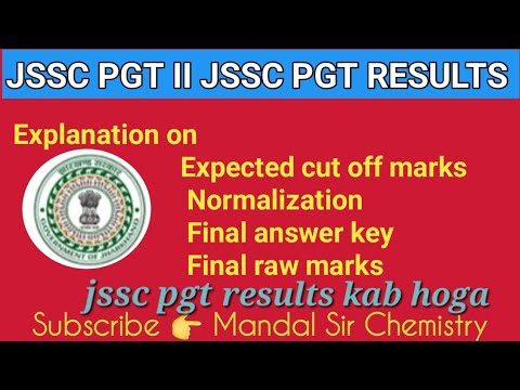 Jssc pgt final answer key II Jssc pgt results II jssc pgt raw marks after Normalization II ...