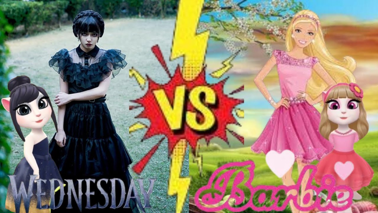 Who Will Prevail: Angela Vs Barbie Vs Wednesday Addams |my talking ...