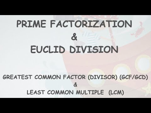 English: Grade 5/6 greatest common factor/divisor (GCF / GCD) and least ...