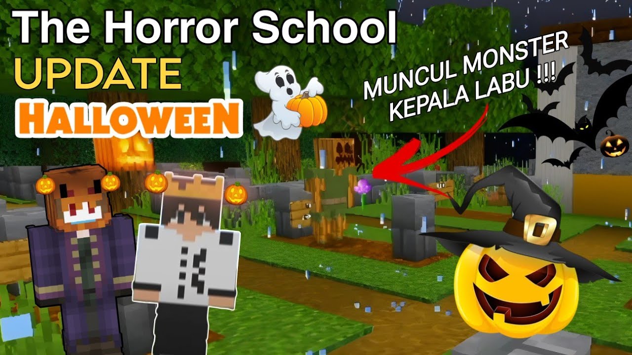 MUNCULNYA SANG MONSTER !!! The Horror School Minecraft Map Halloween ...