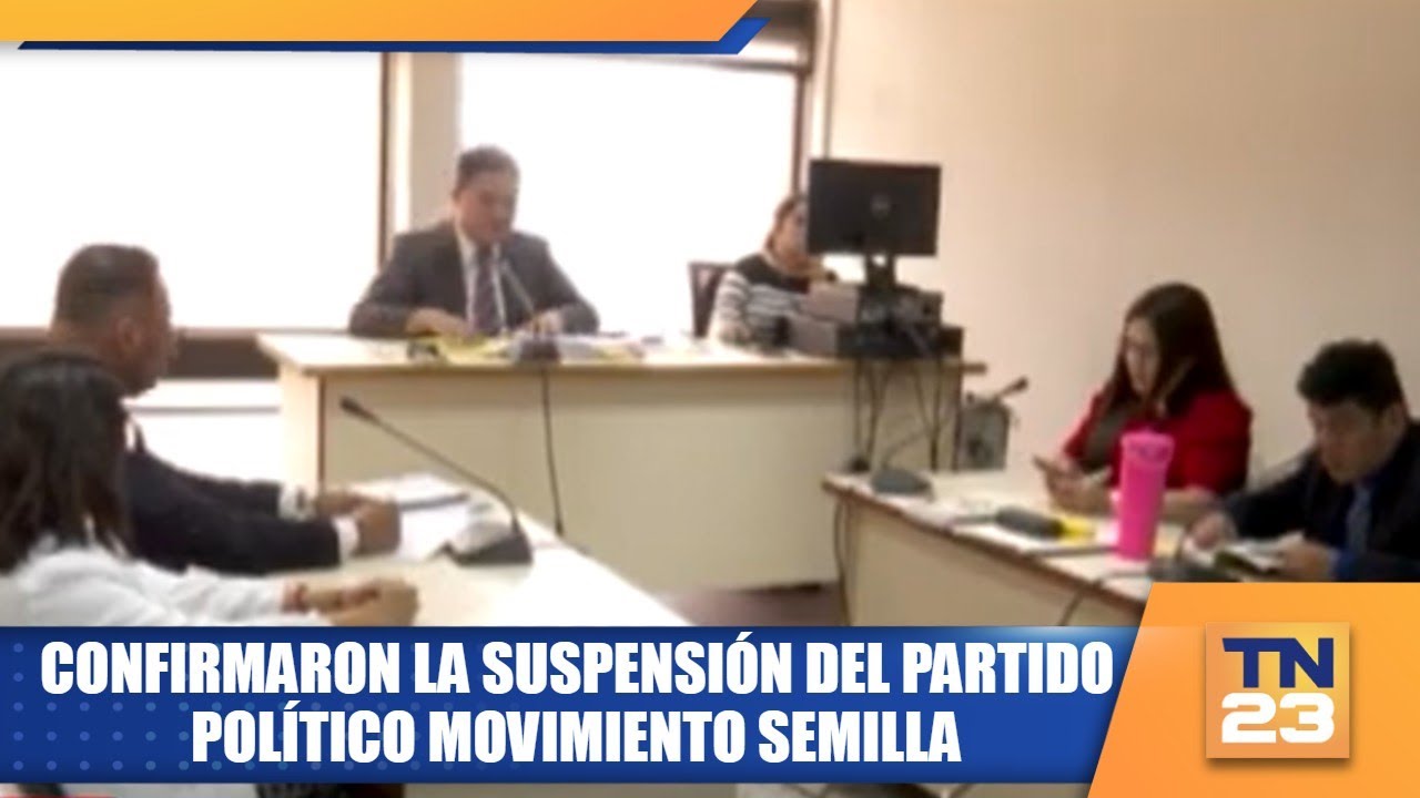 Confirmaron la suspensión del partido Político Movimiento Semilla ...