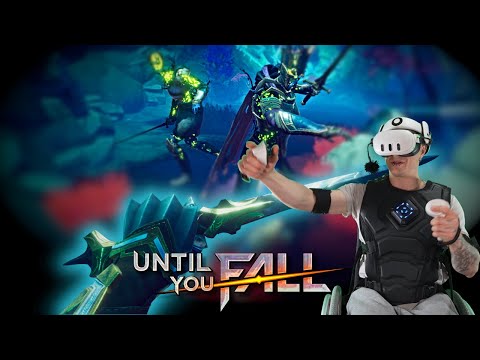 Until You Fall VR Gameplay with True Gear Haptic Vest: Intense Sword Fighting!