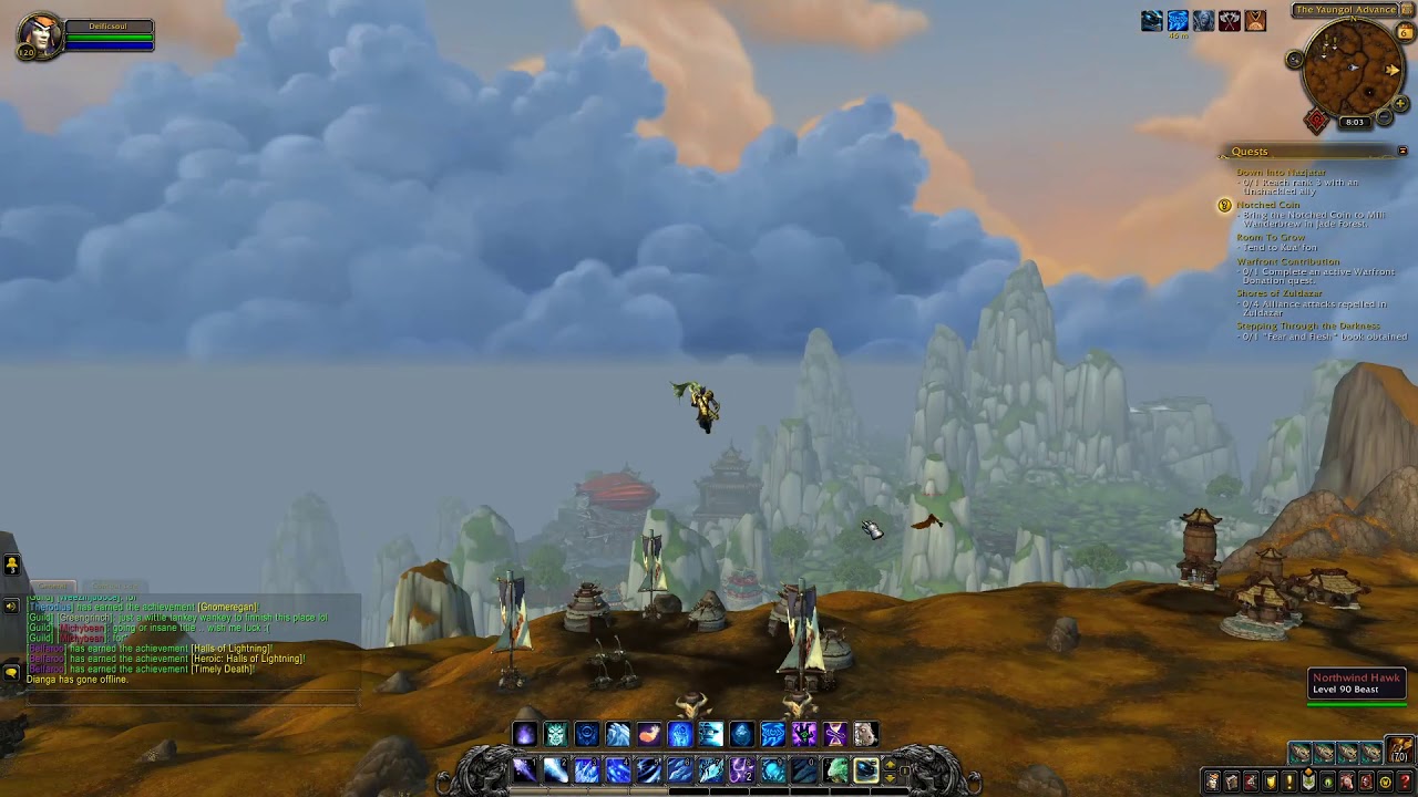 Flying with no mount in WoW bug - YouTube