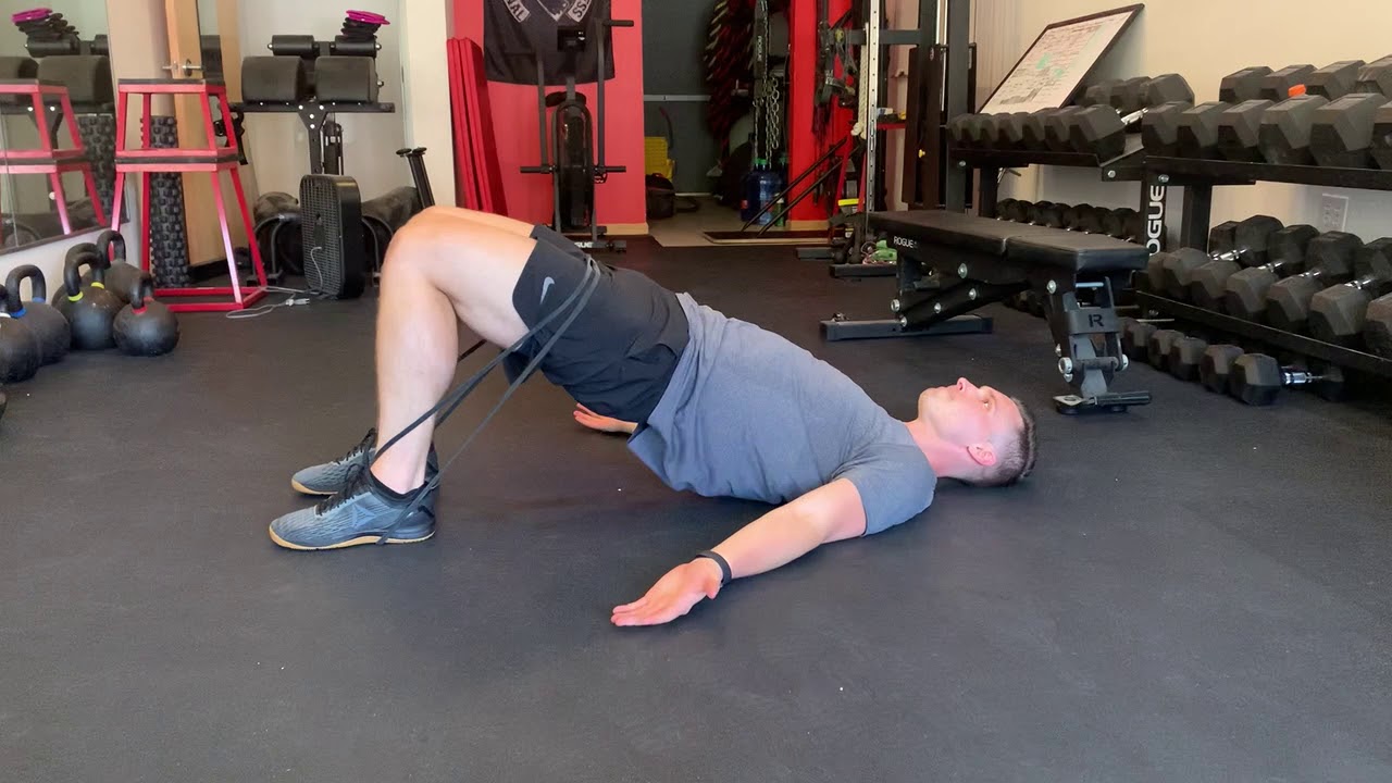 Banded Glute Bridge - YouTube
