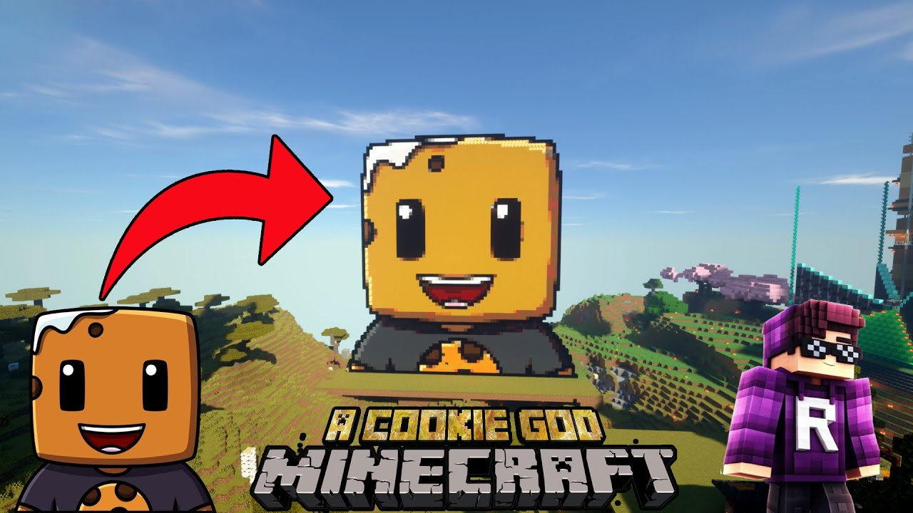 WE BUILT THE @aCookieGod PIXEL ART IN MINECRAFT || RA1DENN - YouTube