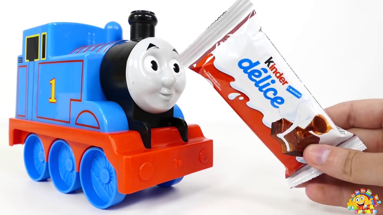 TRAINS FOR CHILDREN VIDEO: Thomas Train Eats Kids Sweets Grows Funny ...