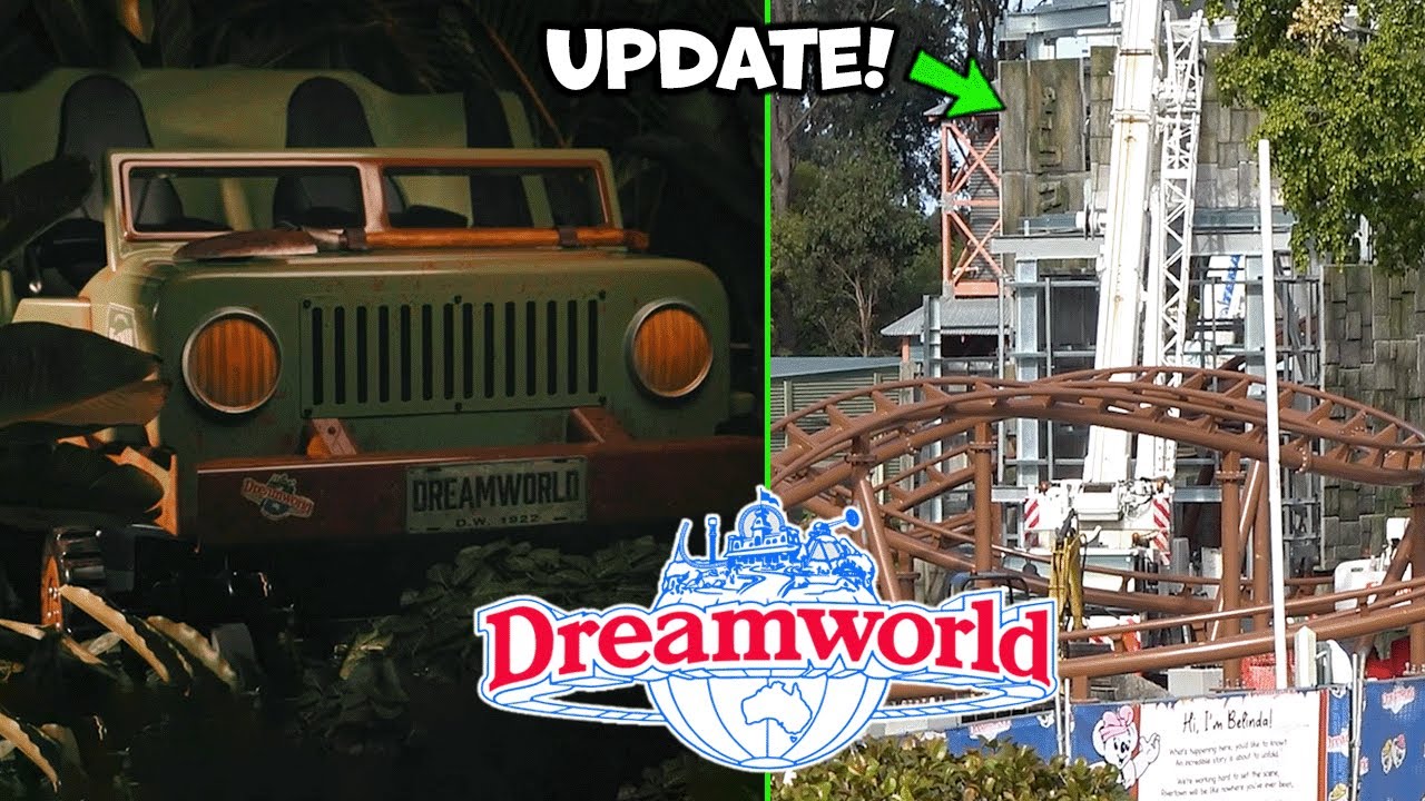 Dreamworld NEW Roller Coaster BIG Update! Jungle Rush Trains Arrive, Theming & More! - YouTube