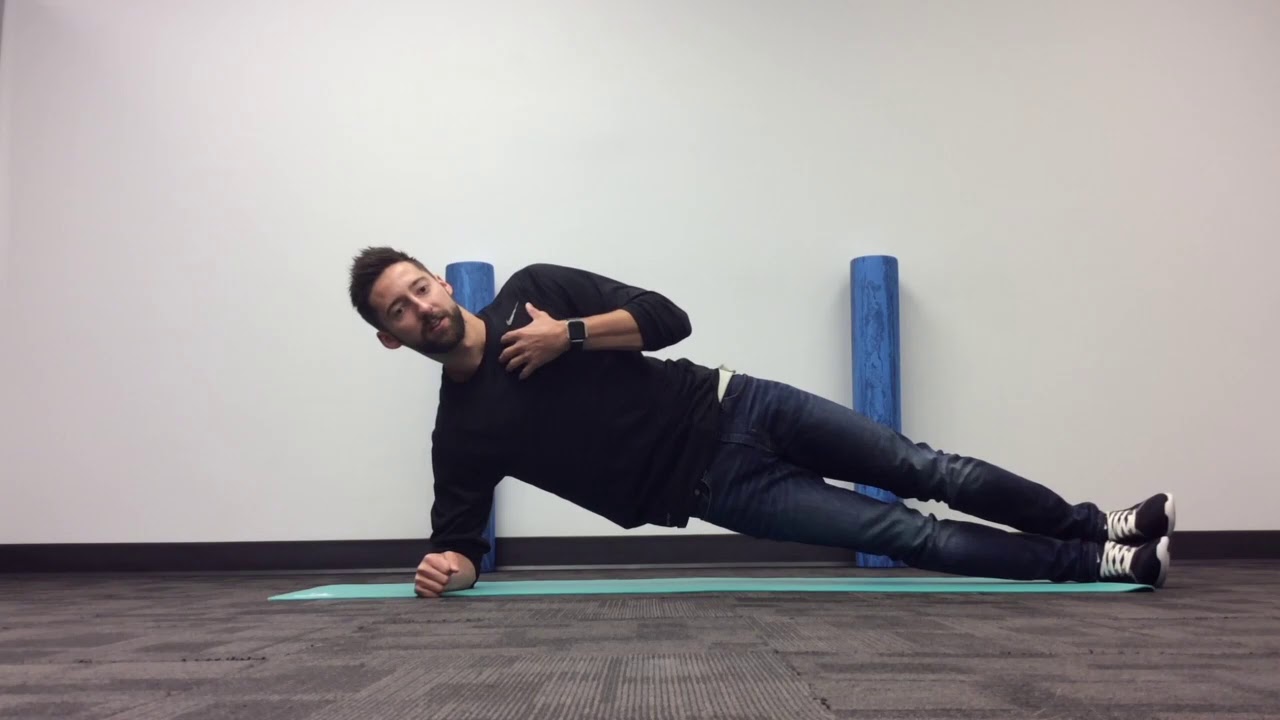#44 - Side Plank with Raised Leg - YouTube