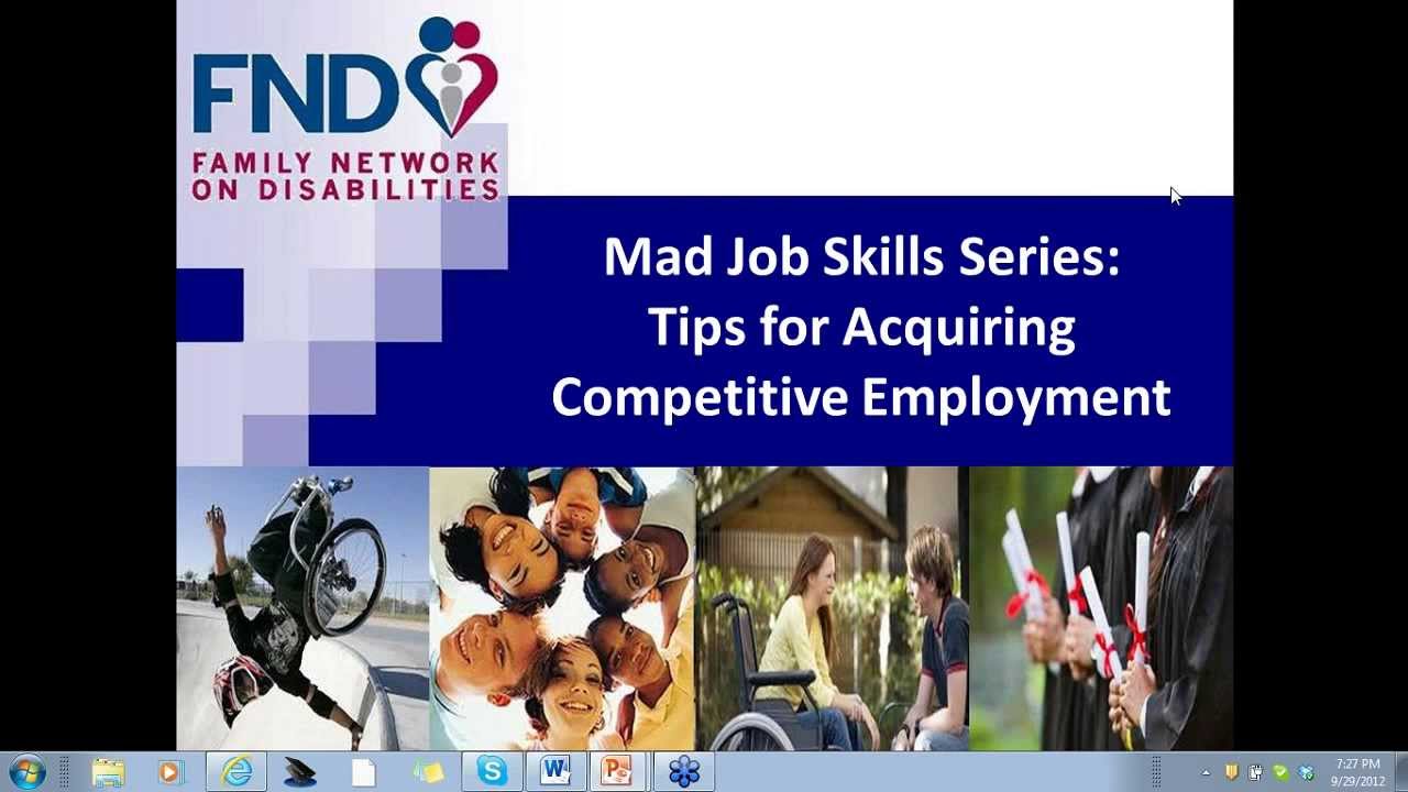 Mad Job Skills Series: Tips for Acquiring Competitive Employment - YouTube