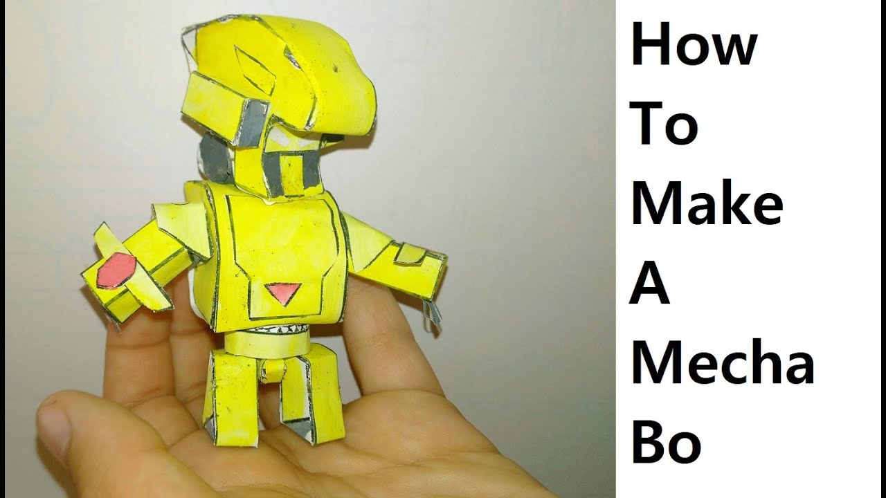 How to make a paper Gold Mecha Bo. Papercraft toy. Easy to make. Paper ...