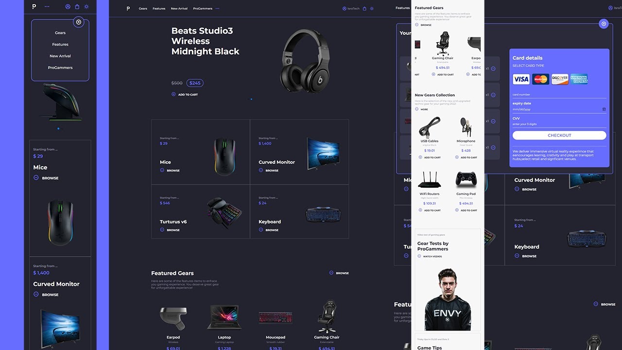 Complete Gaming Gear shop website | Shopping Cart - YouTube